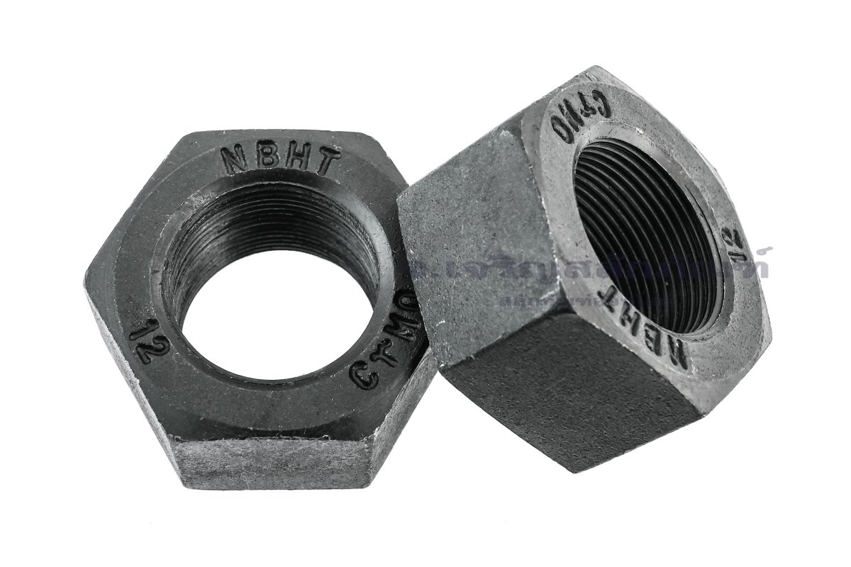 หัวน็อตดำ Hex Nut M30x1.5 (หัวน็อตเบอร์ 45) เกรด 12.9 - jspstore
