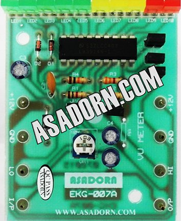 VU METER MONO BY LM3914 (CASCADE) (EKG-007A) - asadorn