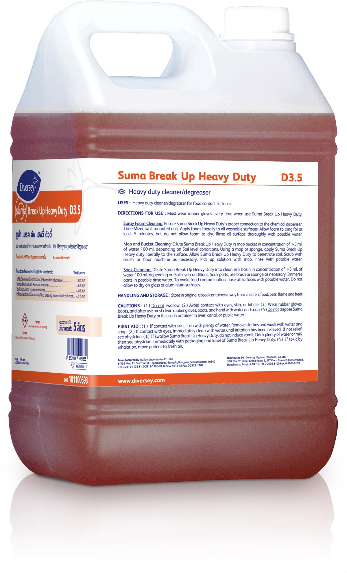 ขจัดคราบไขมันฝังแน่น Suma Break Up Heavy Duty D3.5 - spbtrading