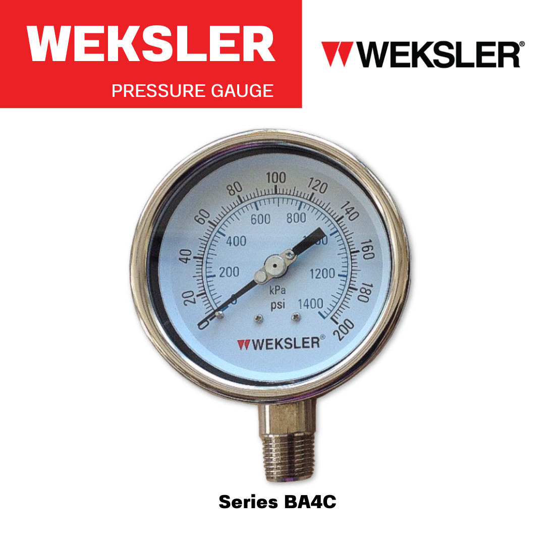 WEKSLER PRESSURE GAUGE BA4C Series - pneutecthai