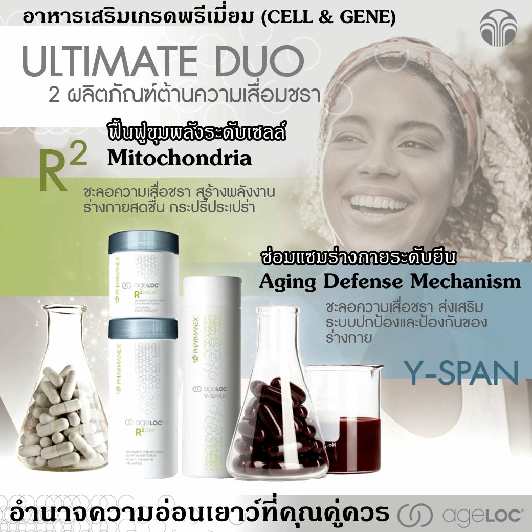 Nu Skin Ultimate DUO อาหารเสริมยีน ปกป้องยีน ต้านความแก่ชรา