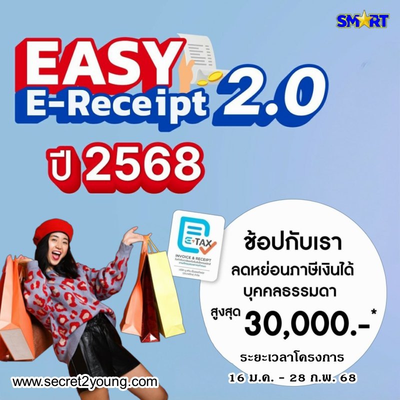 ช้อปผลิตภัณฑ์ นู สกิน ลดหย่อนภาษี Easy E-Receipt 2.0 ได้นะ