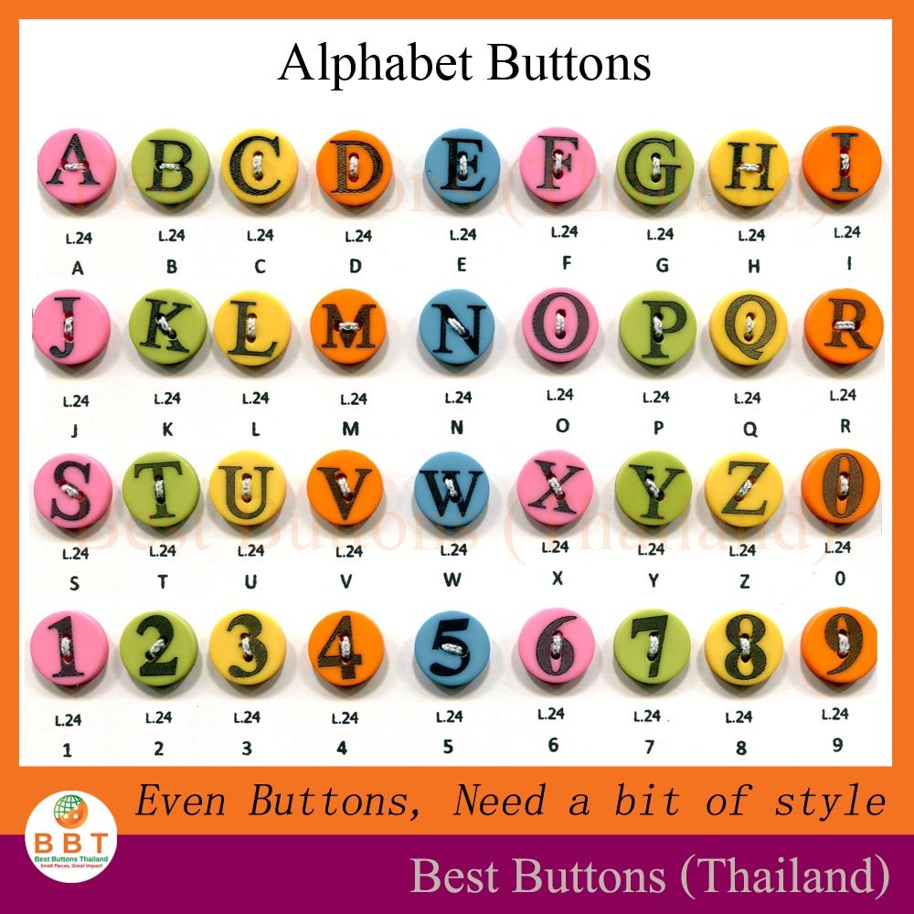 Alphabet Buttons ABC (24L)