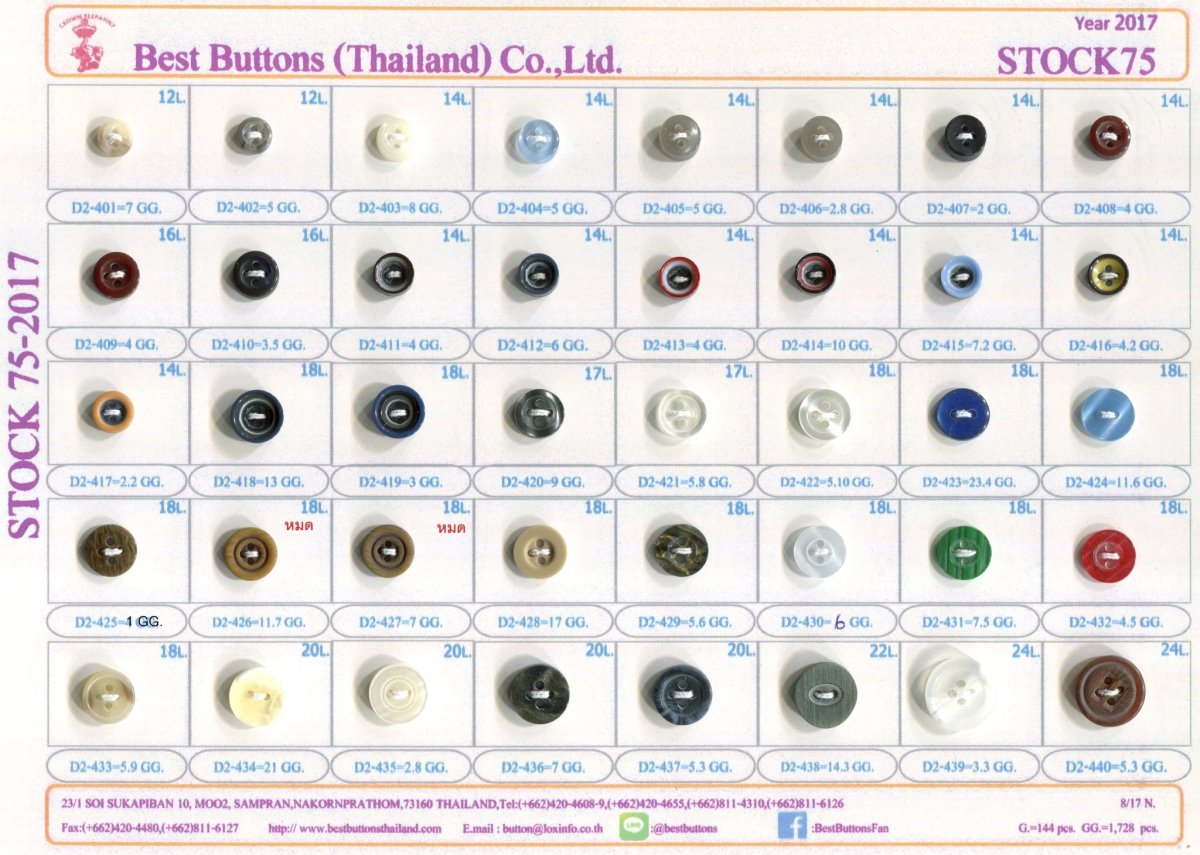 Special Lined Effect Buttons - bestbuttonsthailand