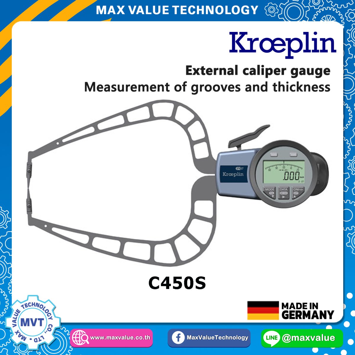 C450S - External Caliper Gauge (Electronic) 0-50 mm - maxvalue