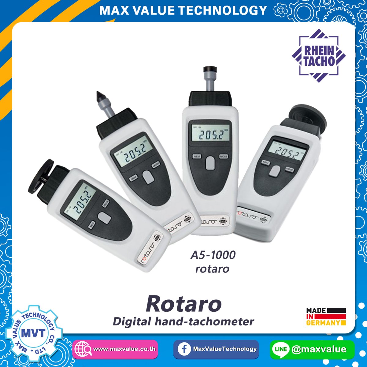 Digital hand-tachometer rotaro - maxvalue