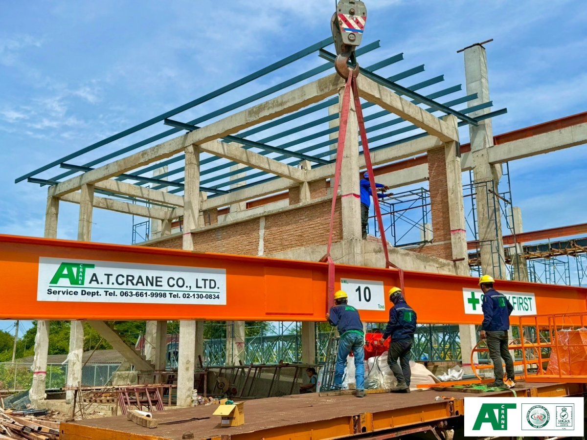 Installation process of the E.O.T. single girder crane cap. 10 tons ...