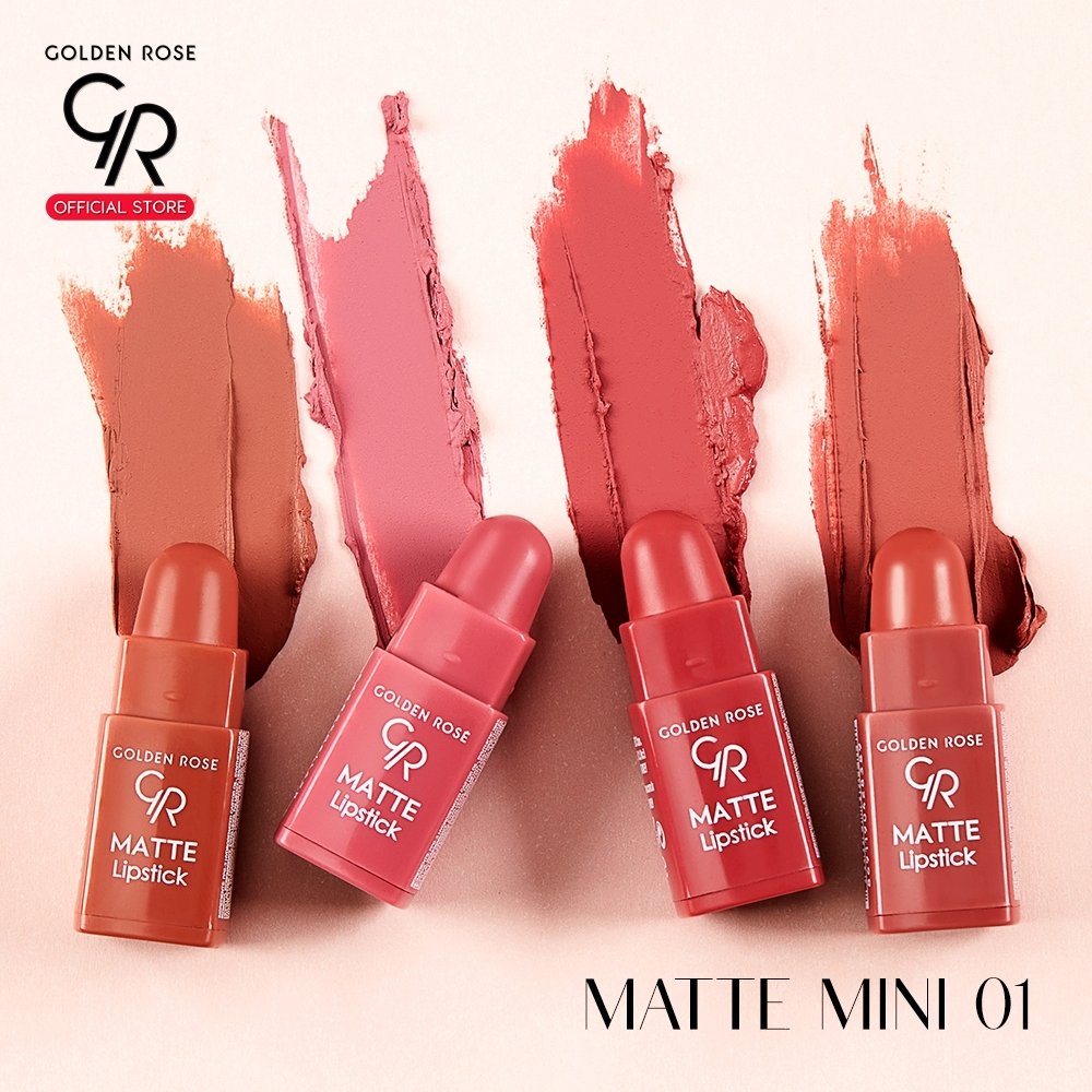 GR Matte Mini Lipstick Set (4x1g) 01 - goldenrosethailand