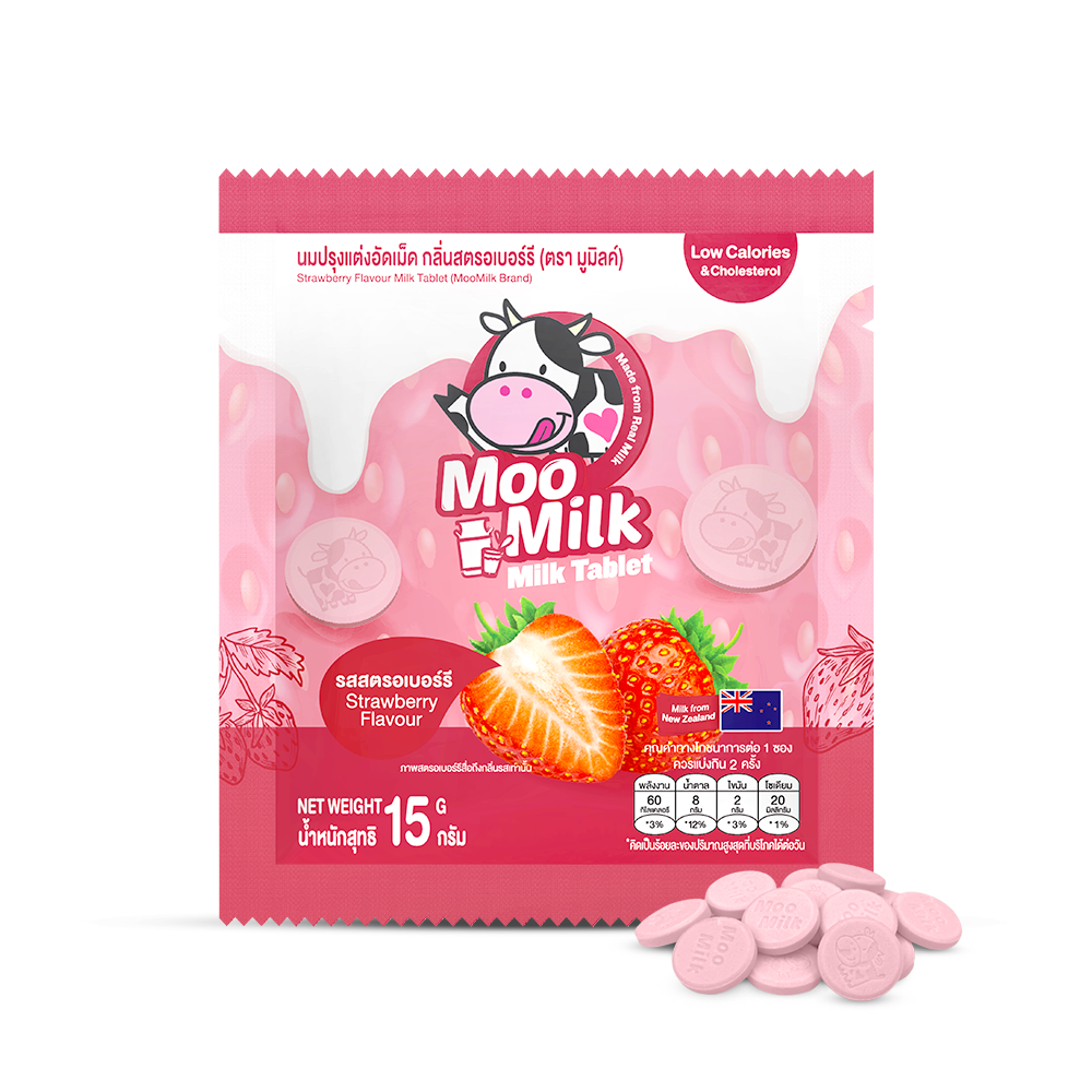 Moomilk Milk Tablet - Strawberry Flavour