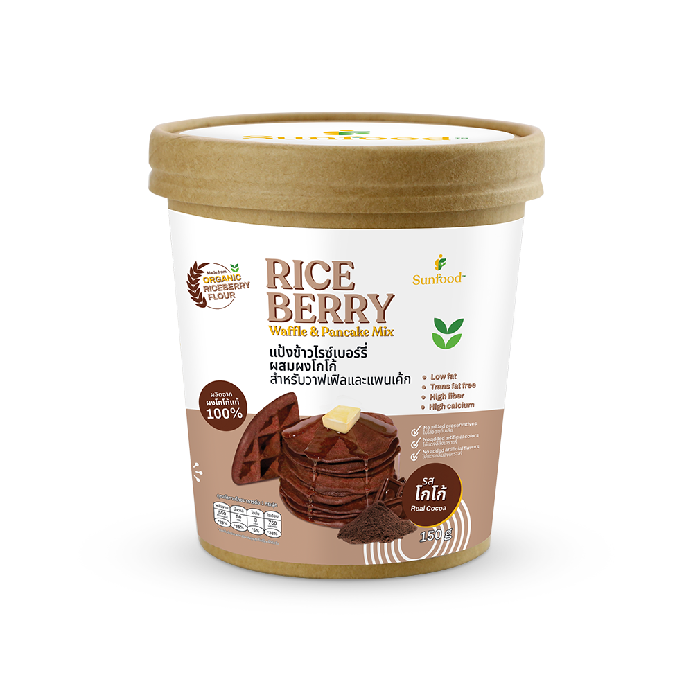 Riceberry Rice Flour Waffle & Pancake Mix (Real Cocoa)