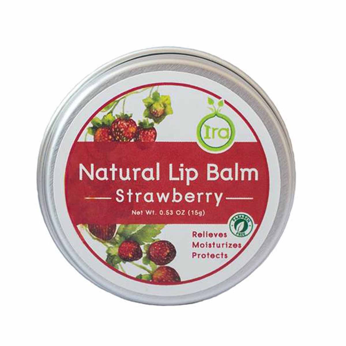 Ira Natural Lip Balm Strawberry มอบความชุ่มชื้นให้ริมฝีปาก