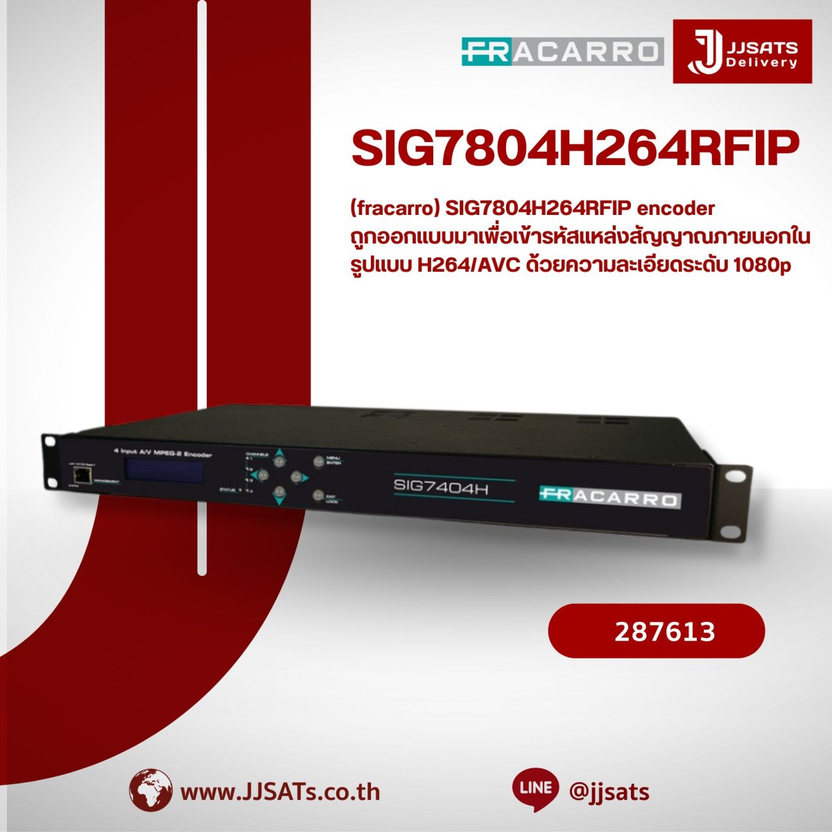 Digital Encoder | Fracarro | SIG7804H264RFIP | 4 ช่องเข้า HDMI, รองรับการเข้ารหัส H264, มี ...