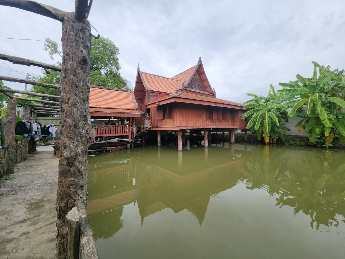 Authentic Thai Teak House with Private Pond A Hidden Oasis in Bang ...