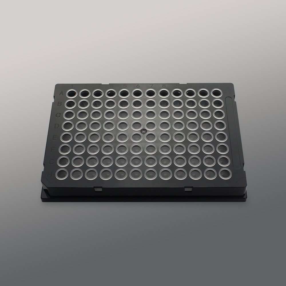 0.1mL 96 well PCR plate, full skirt, blue plate, clear tube - smartscience