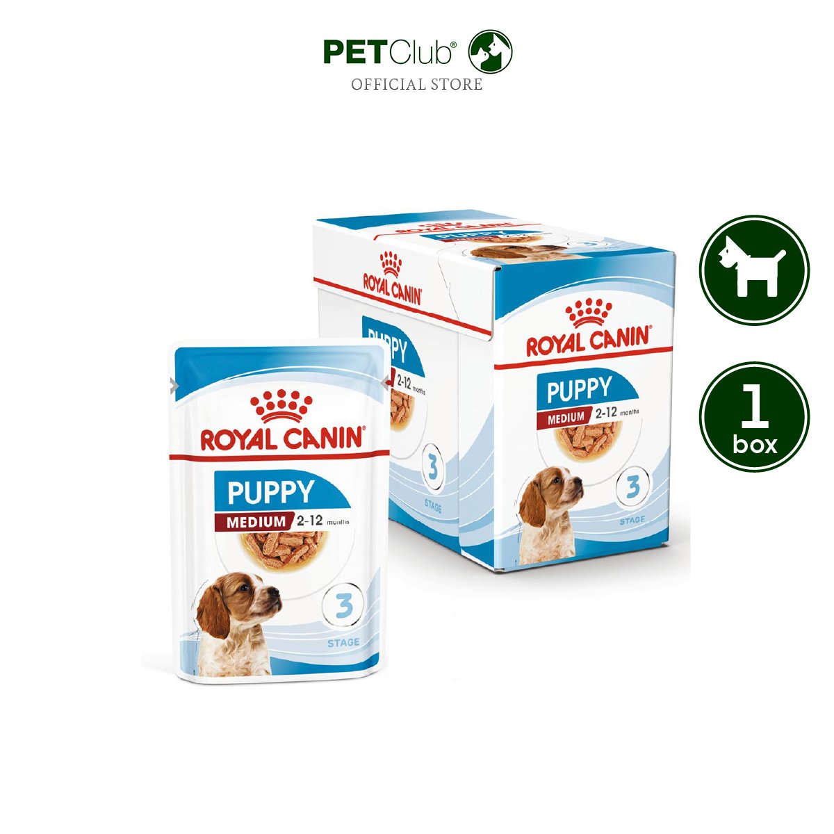 Royal Canin Medium Puppy Gravy - ลูกสุนัข พันธุ์กลาง [140g.,10ซอง]