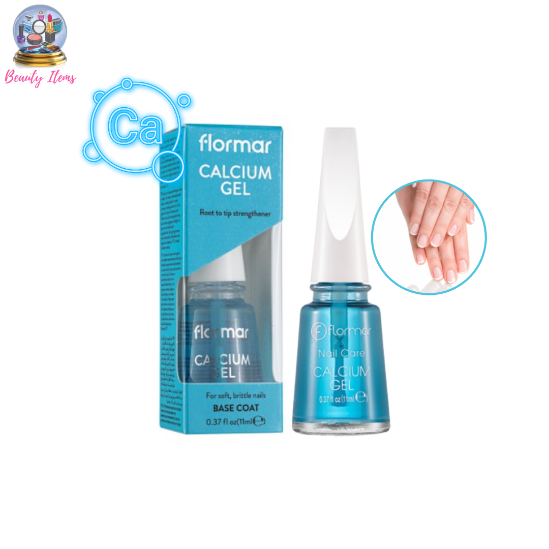 เจลบำรุงเล็บ ฟลอร์มาร์ แคลเซี่ยม เจล ขนาด 11 มล. Flormar Calcium Gel Base Coat 11 ml. (for nail ...