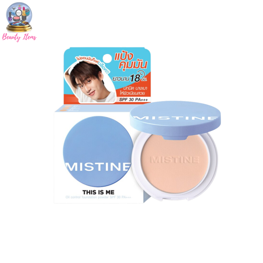 แป้งพัฟฟ์ แป้งคุมมัน มิสทีน ดิส อิส มี 7 กรัม Mistine This Is Me Oil Control Foundation Powder ...