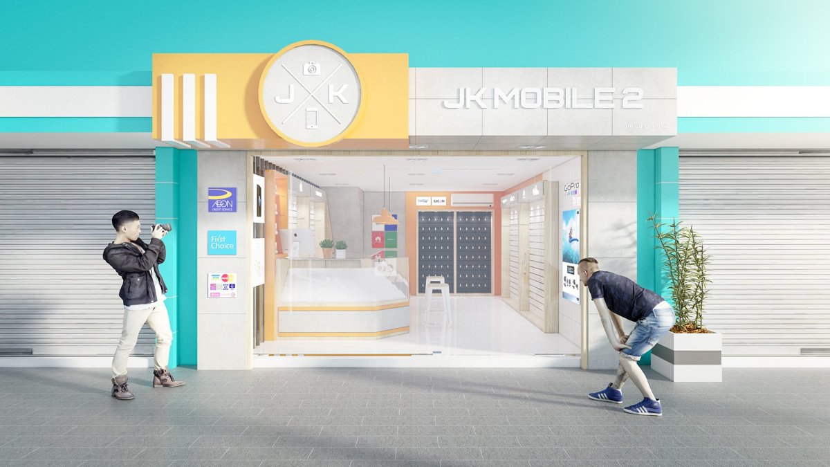 ออกแบบร้าน JK MOBILE SHOP - furstudio-design