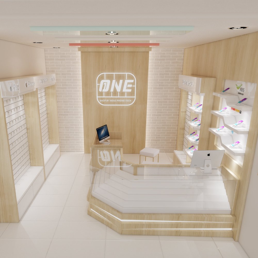 ออกแบบร้านมือถือ One Shop by Benz ห้าง Lotus ติด เชียงคาน จ.เลย ...