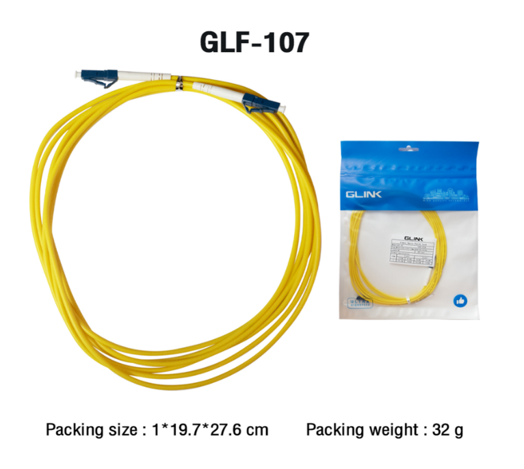 GLINK สาย FIBER OPTIC PATCH CORD (LC/UPC-LC/UPC) SM/SX/3.0 รุ่น GLF-107 ...