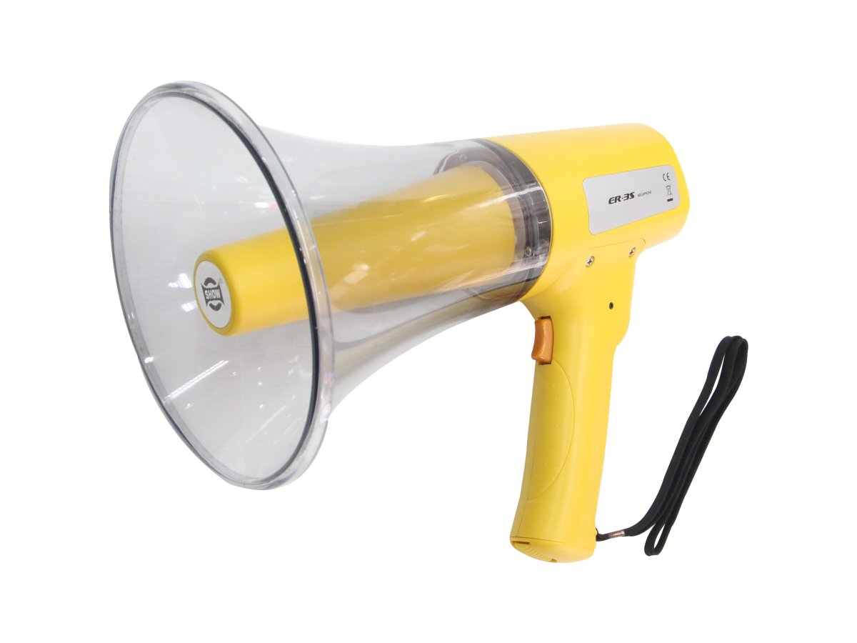 SHOW ER-3S สีเหลือง โทรโข่งเล็ก Megaphone โทรโข่ง