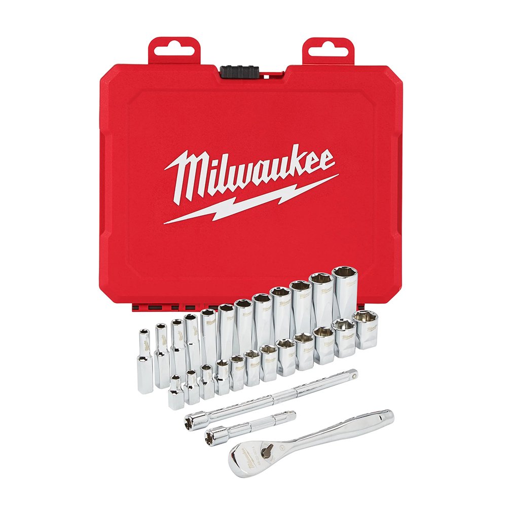 MILWAUKEE 4932464943 ชุดประแจบล็อก 1/4" 28 ชิ้น - tp-toolsshop