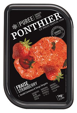Ponthier Frozen Strawberry Puree 1 kg