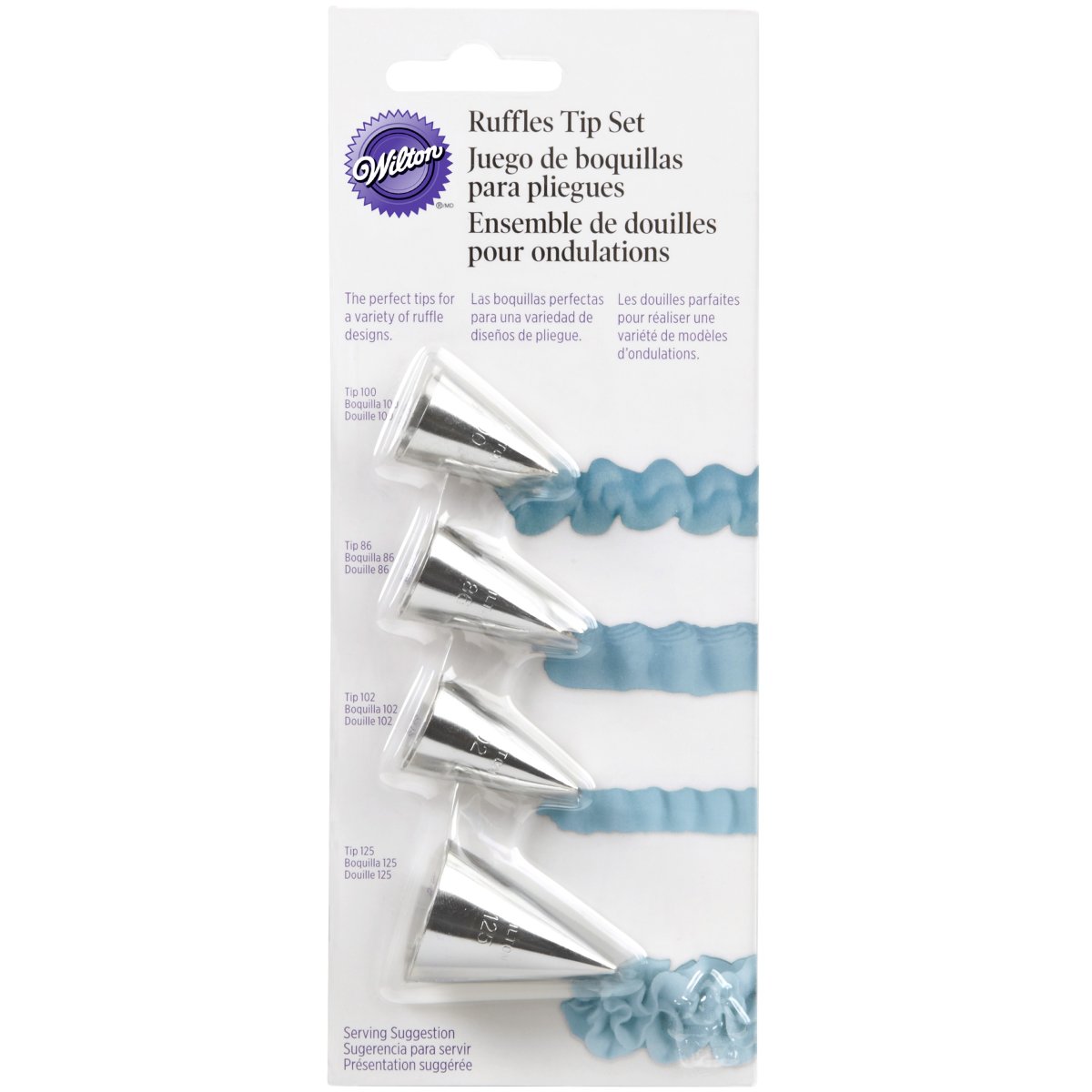 418-4568 Wilton 4PC RUFFLES TIP SET - bakeryland