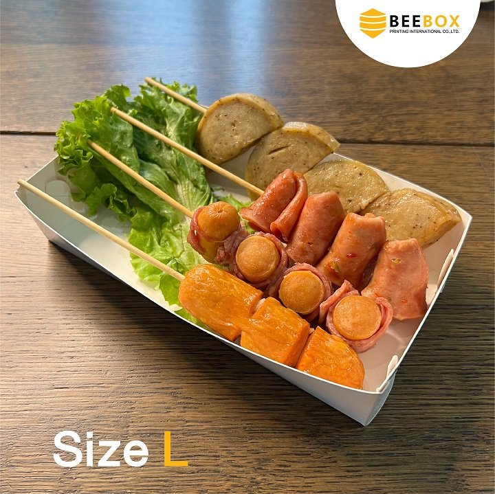 ถาดรองอาหาร ไซส์ใหญ่ (L) เหมาะใส่ของทอด จัดชิม - beeboxpp