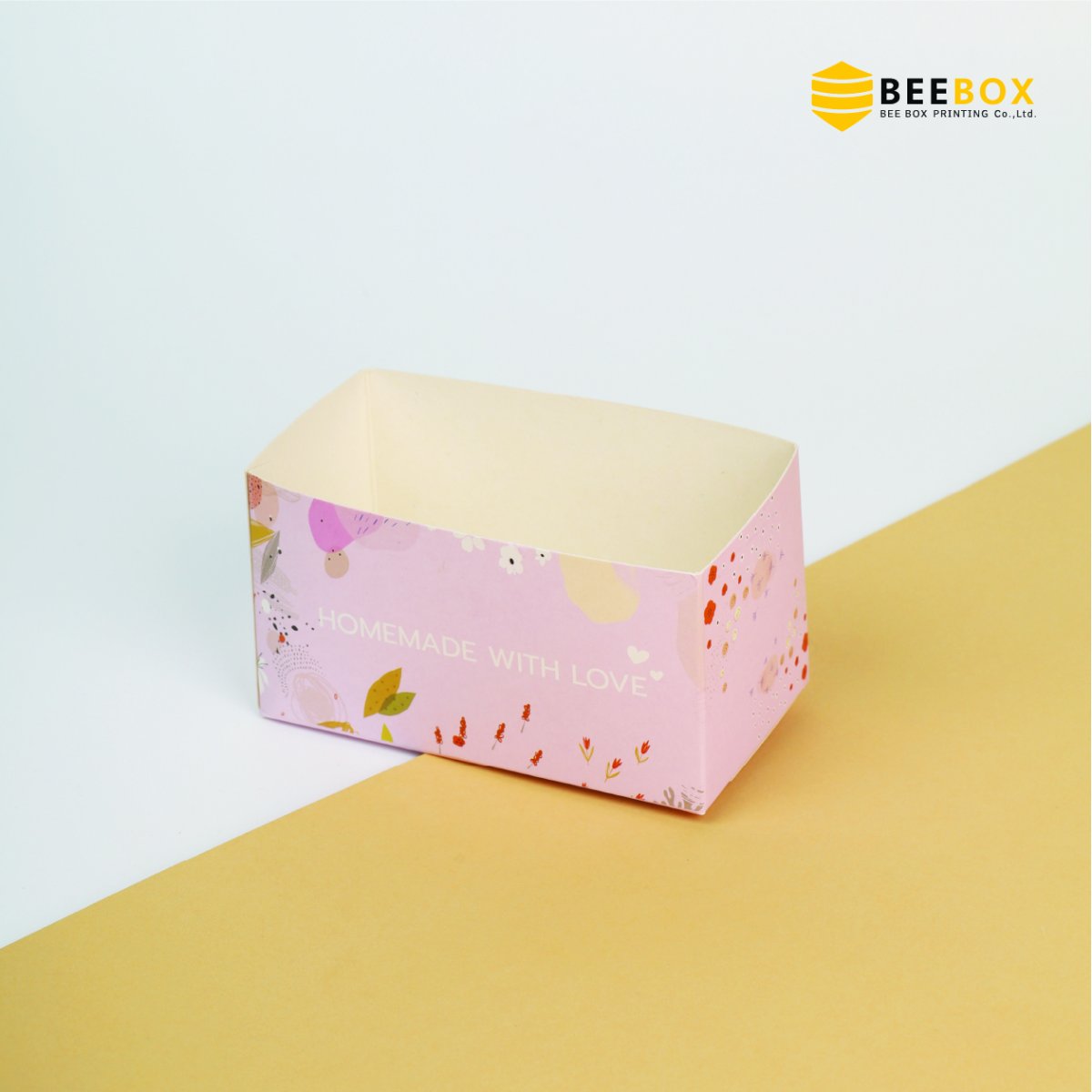 กล่องแซนวิซโบราณลายชมพู - beeboxpp