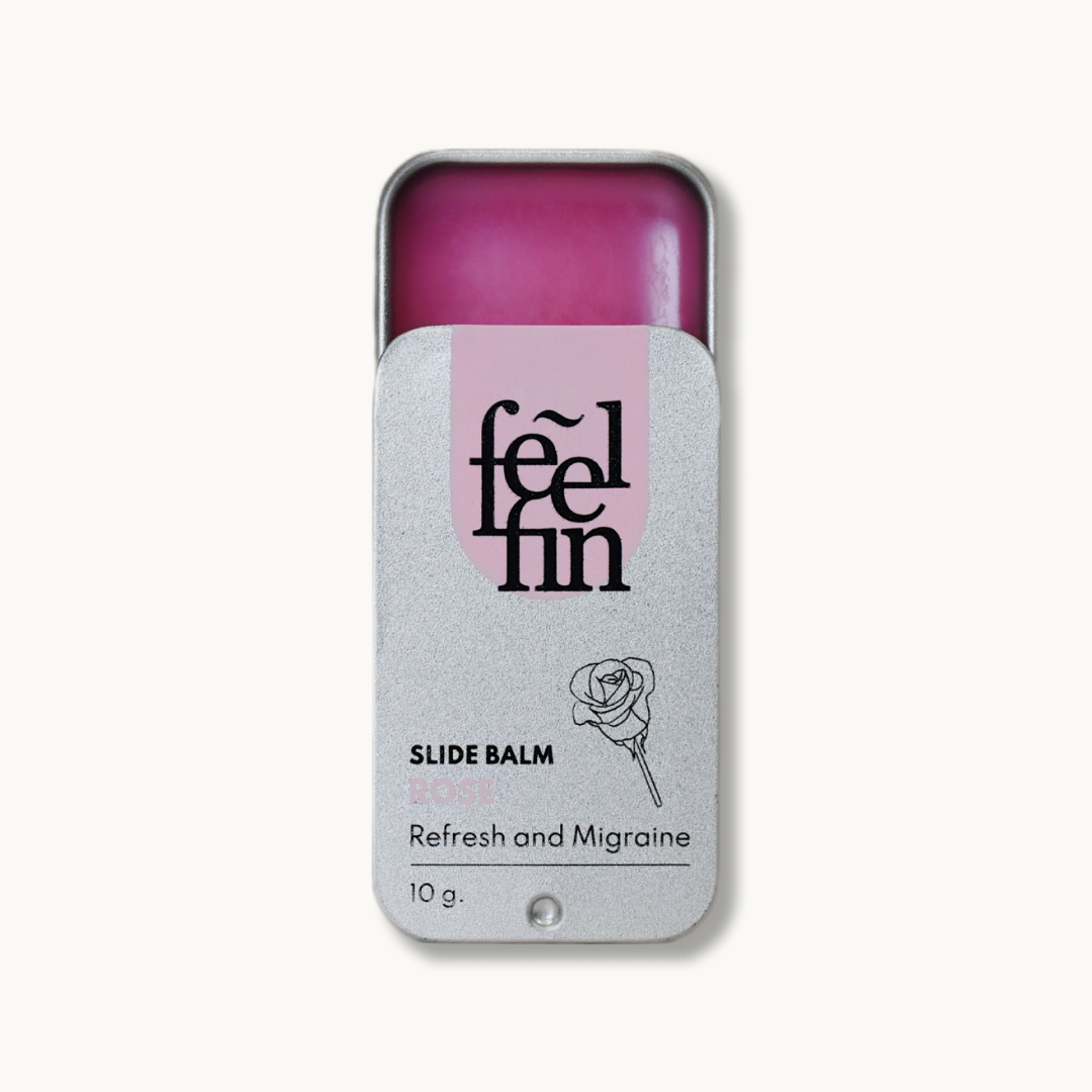 Rose Aromatic Slide Balm อโรม่าบาล์ม กุหลาบ (Silver) - feelfinthailand