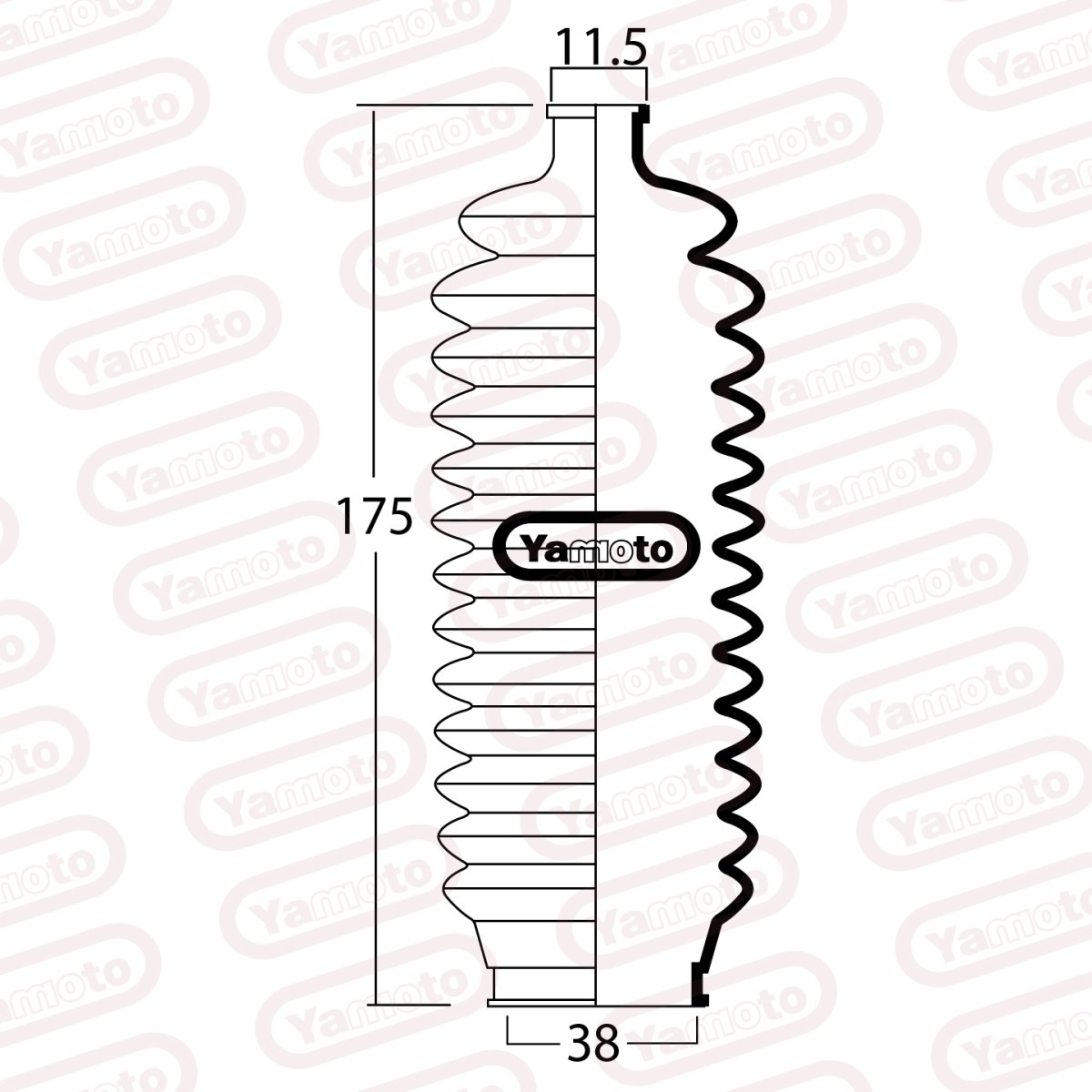 STEERING GEAR BOOT GALANT EVOLUTION CY4A 2008 - yamotorubber