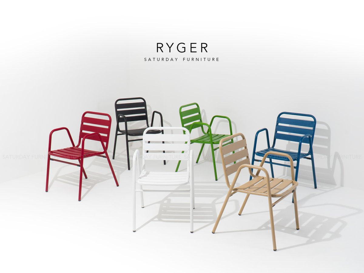 RYGER เก้าอี้ทานอาหาร อลูมิเนียม