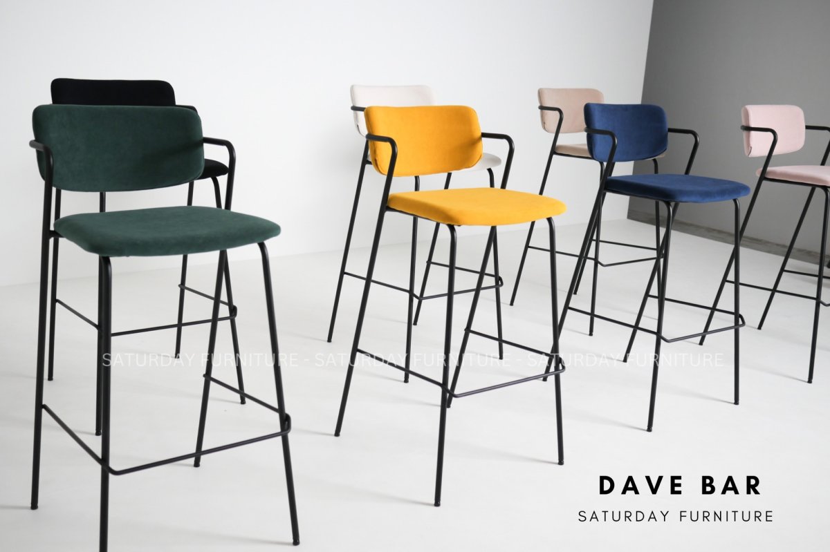 DAVE BAR เก้าอี้บาร์ เบาะผ้า