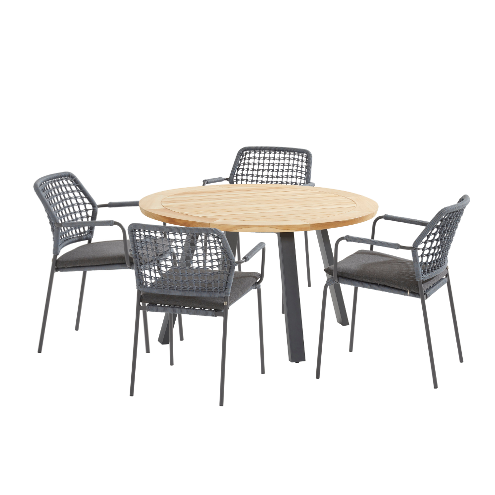 Ambassador dining table set with Barista chairs - M S Natural Design