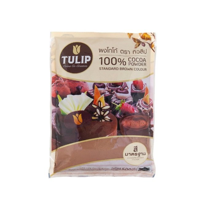 ผงโกโก้ สีมาตรฐาน ตรา ทิวลิป 500 กรัม COCOA POWDER STANDARD COLOUR ...