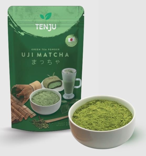 เท็นจู ผงมัทฉะ ตราเท็นจู 100 กรัม Tenju Uji Matcha 100g.