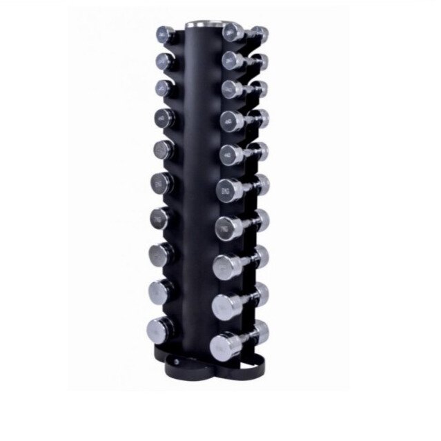 Chrome steel dumbbell 1-10 kg with rack W100412 - maxnumfitnessphuket