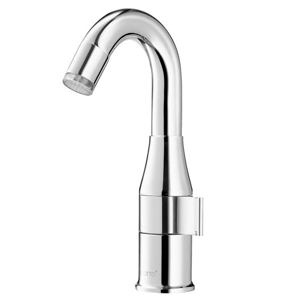 CT1218(LED) ก๊อกเดี่ยวอ่างล้างหน้าพร้อมไฟ LED 7 สี (BLACK CHROME) รุ่น ...