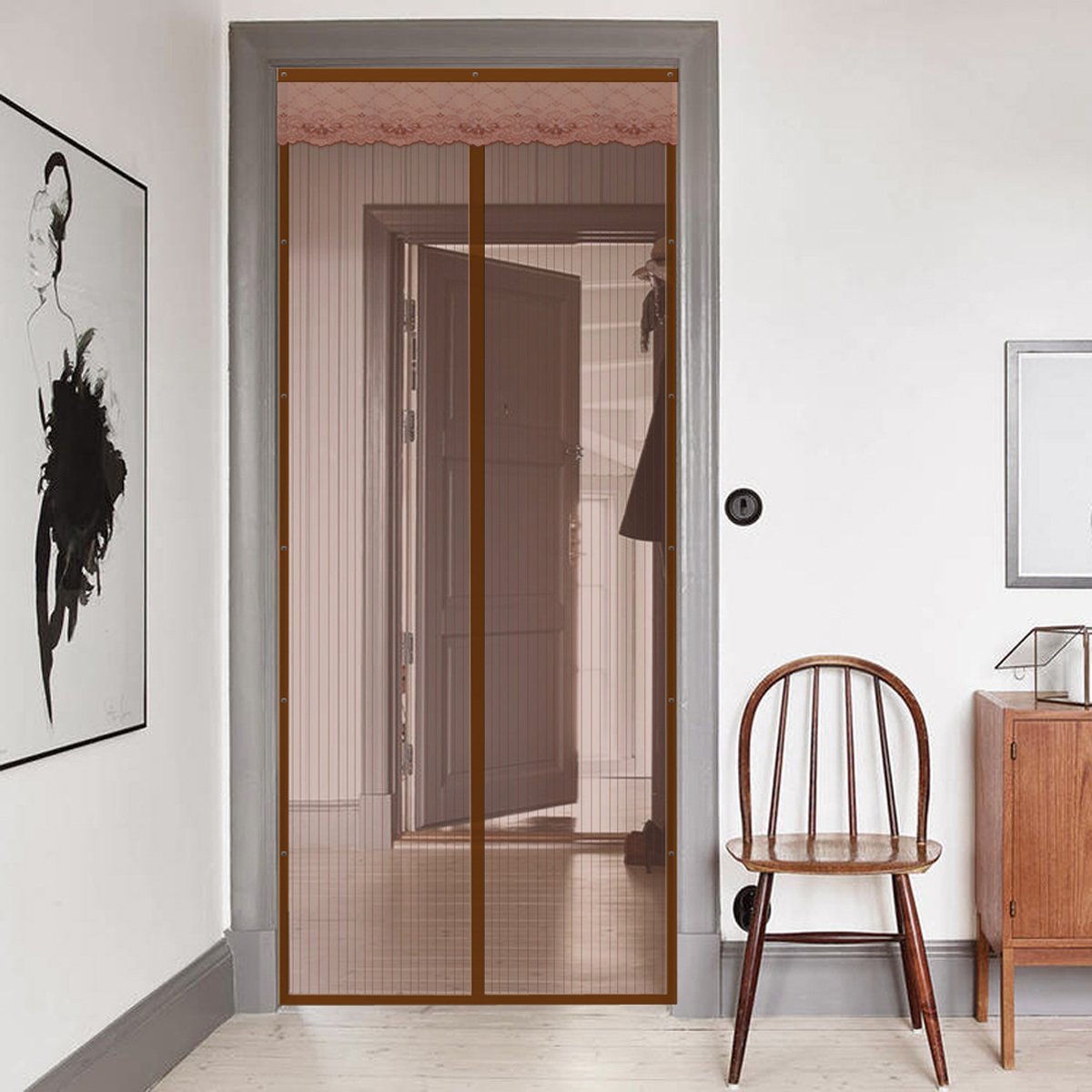 LONG MAGNETIC INSECT DOOR SCEEN - wspbath