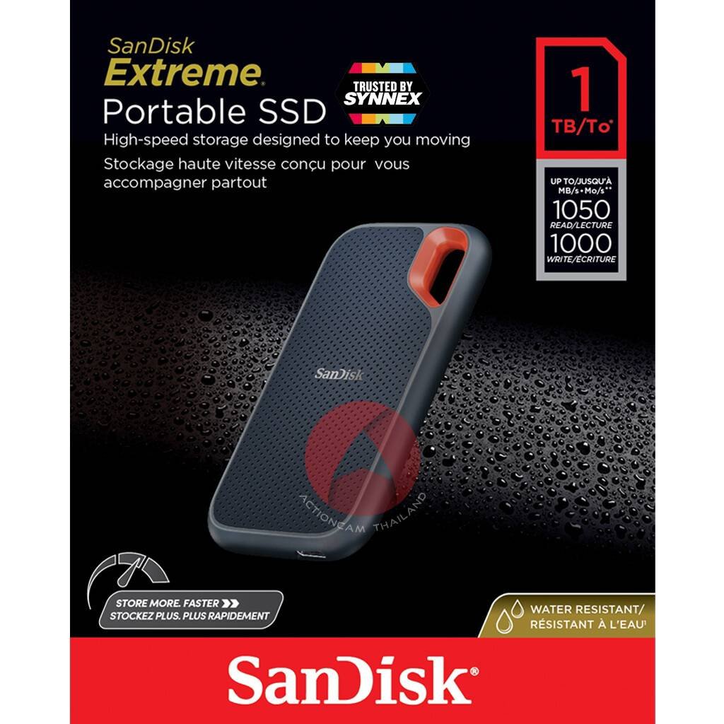 SanDisk Extreme Portable SSD 1TB (SDSSDE61-1T00-G25) แซนดิส เมมโมรี่ ฮา ...