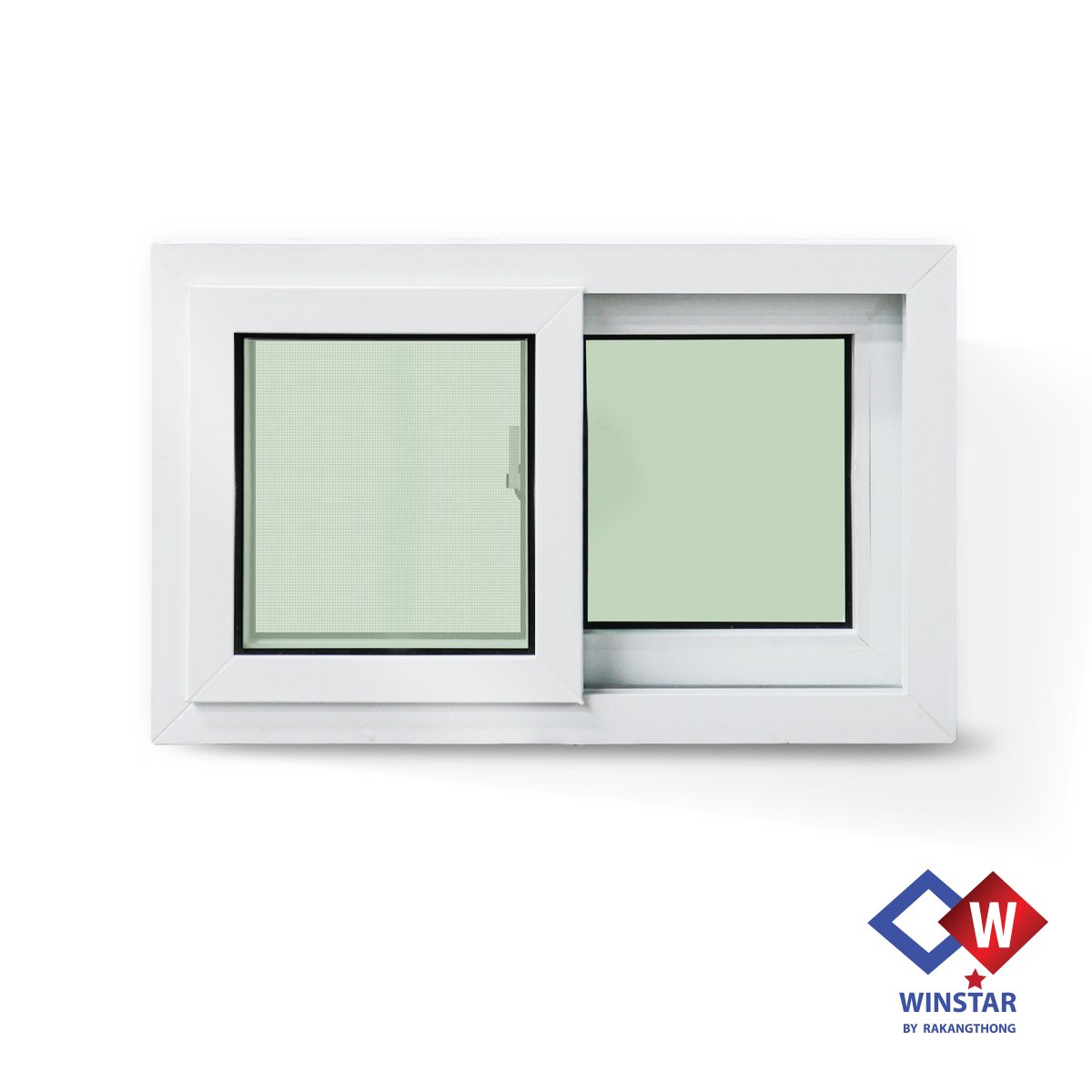 UPVC Sliding Window 7.3 White Winstar - rakangthonggroup