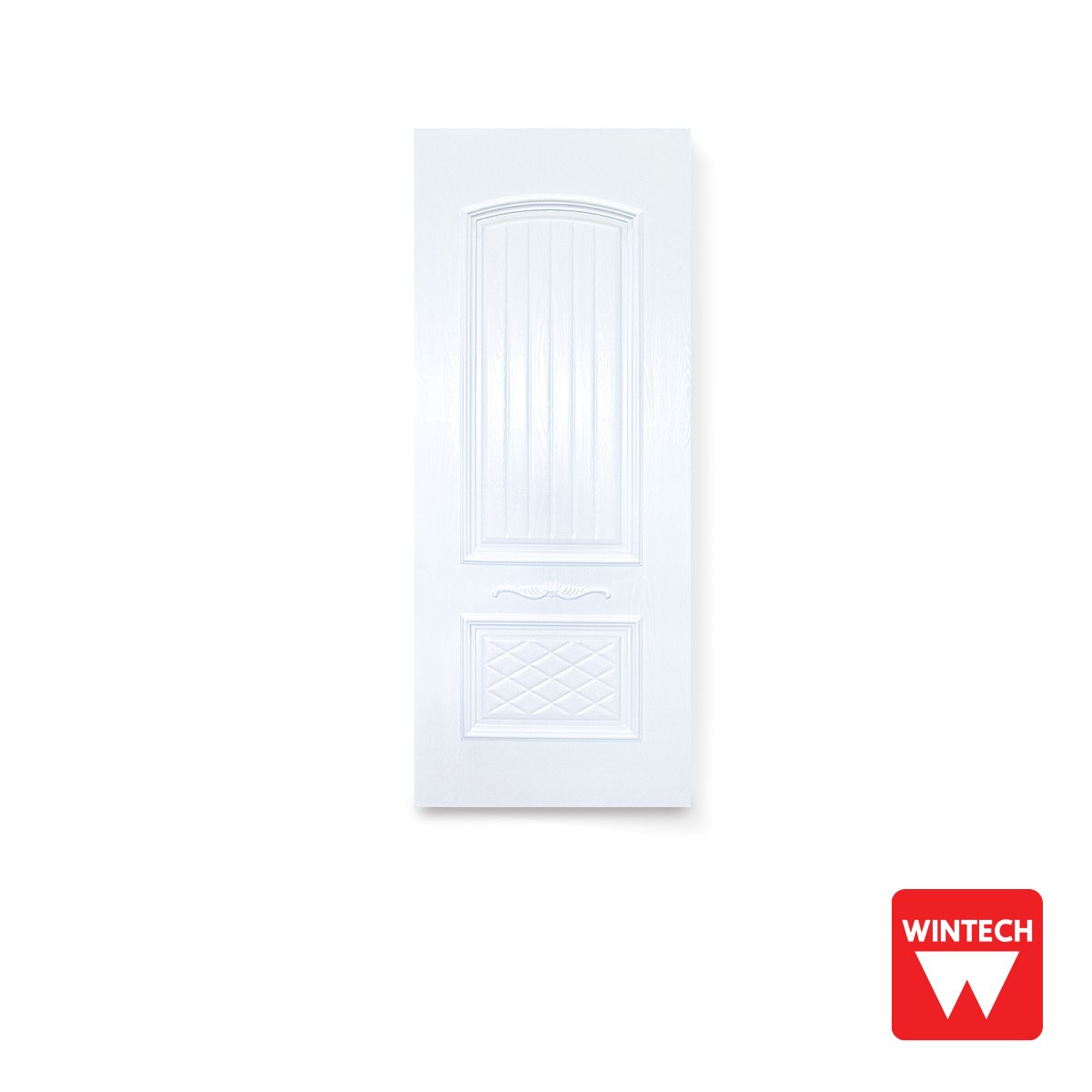 PVC Door, 2 Solid Doors, mullion with White Pattern, Wintech ...