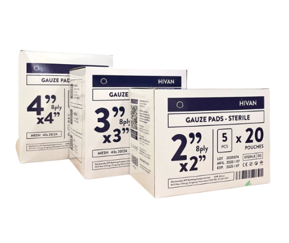 ผ้าก็อซพับสเตอร์ไรด์ ยี่ห้อ HIVAN - jetmt