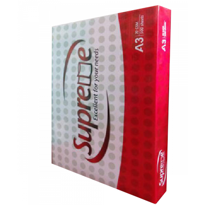 กระดาษถ่ายเอกสาร A4 70 แกรม Supreme แดง Sombatoffice