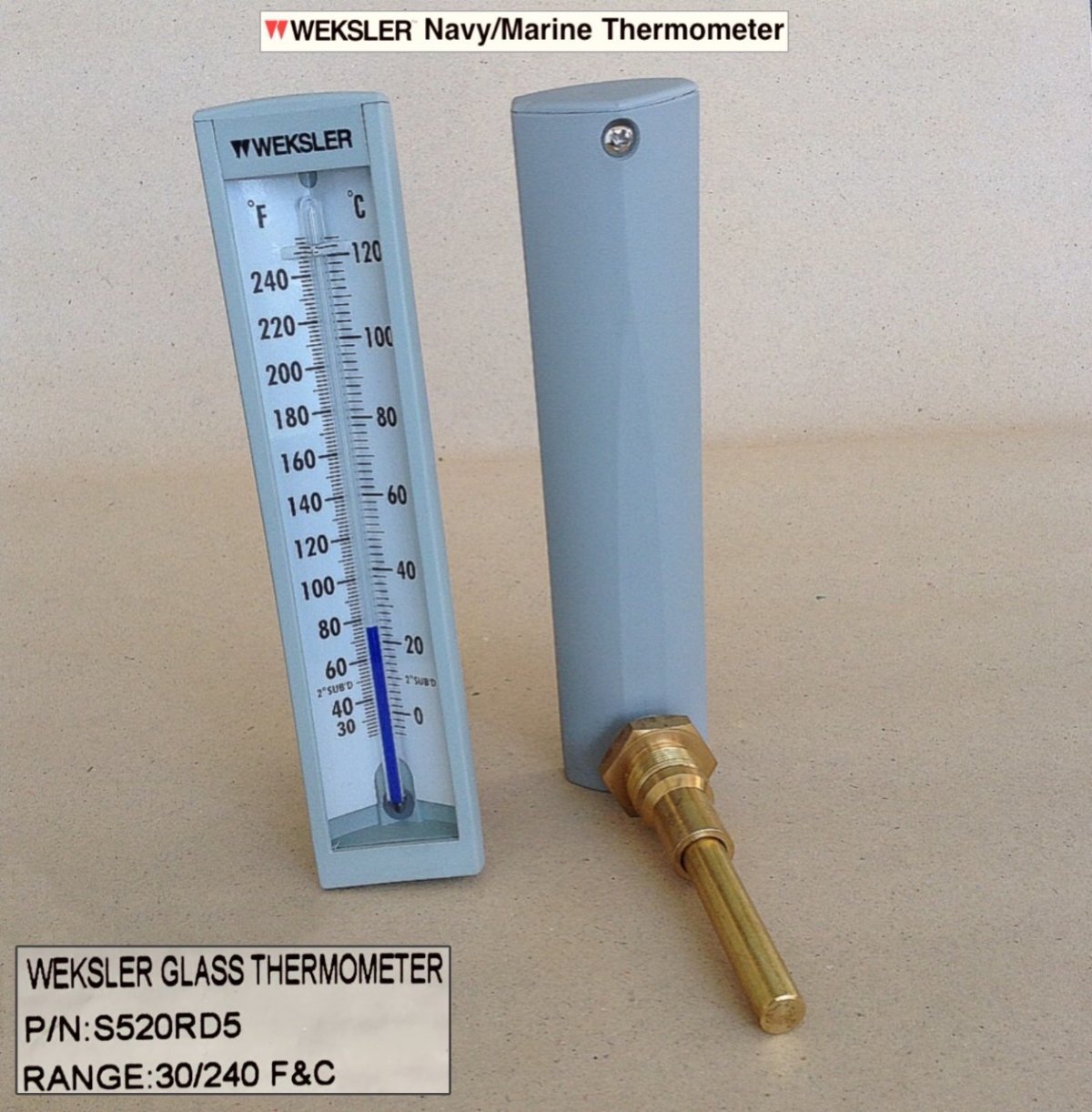 WEKSLER THERMOMETER MODEL : S520RD5 RANGE : 30-240 F/C - gknthailand