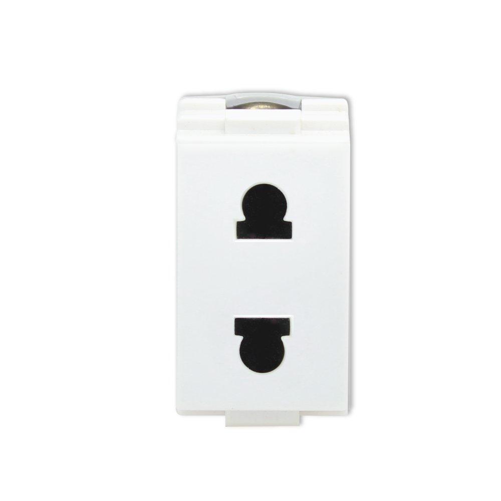 2 Pin Euro-American Socket (White Color)