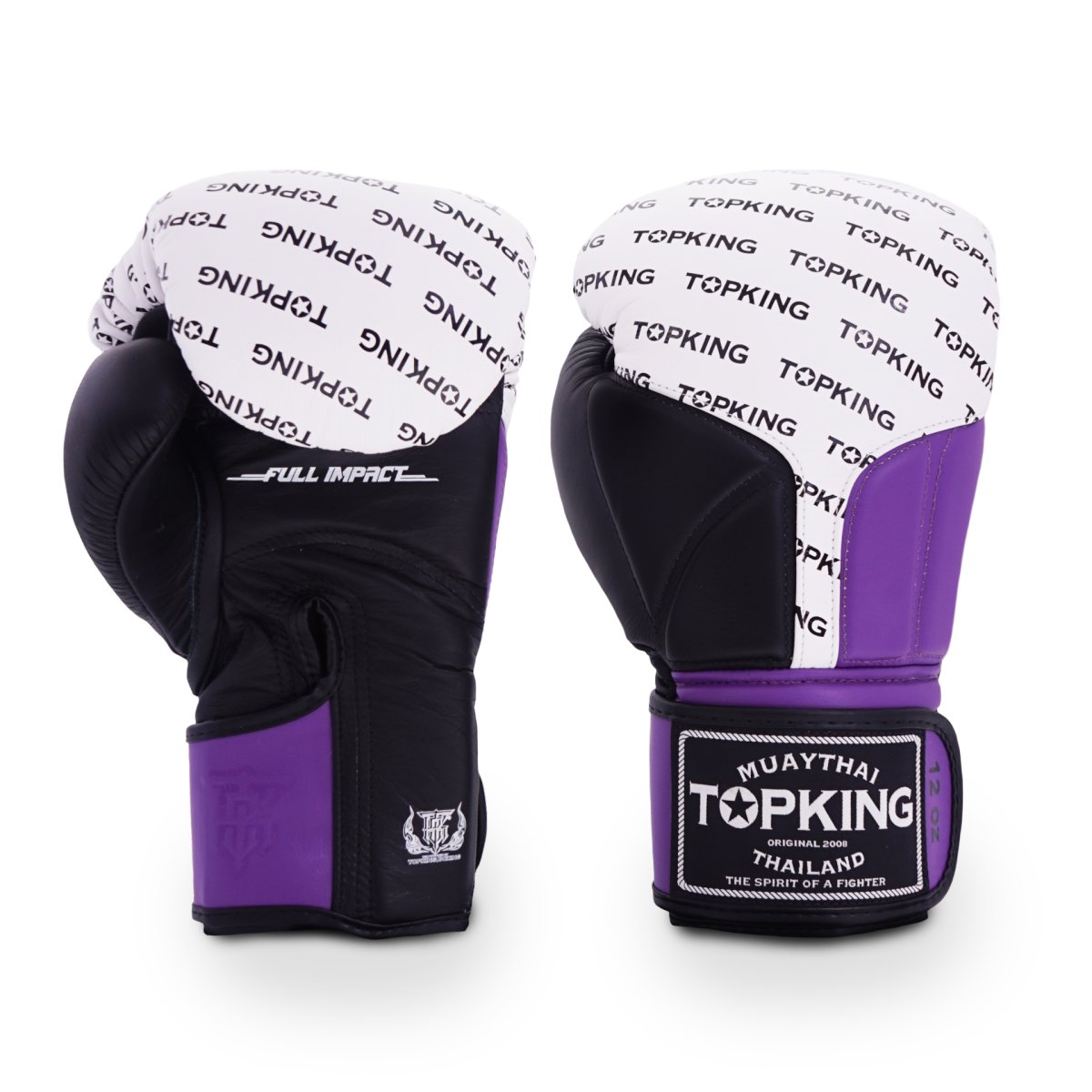 TOPKING GLOVES BLACK WHITE PURPLE FULL IMPACT