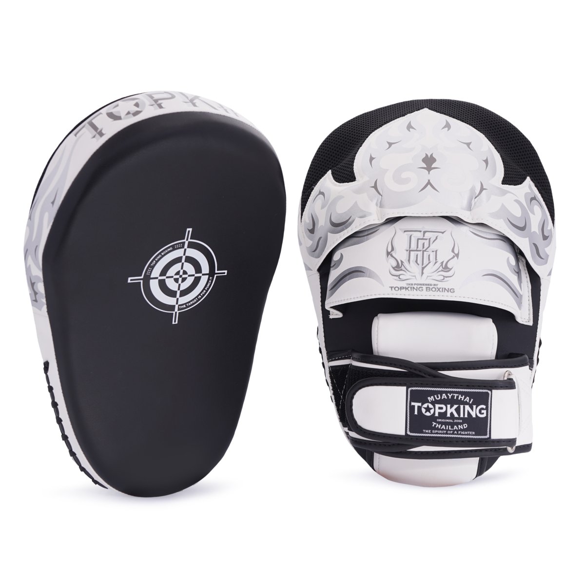 TOPKING FOCUS MITTS BLACK WHITE " KANOK
