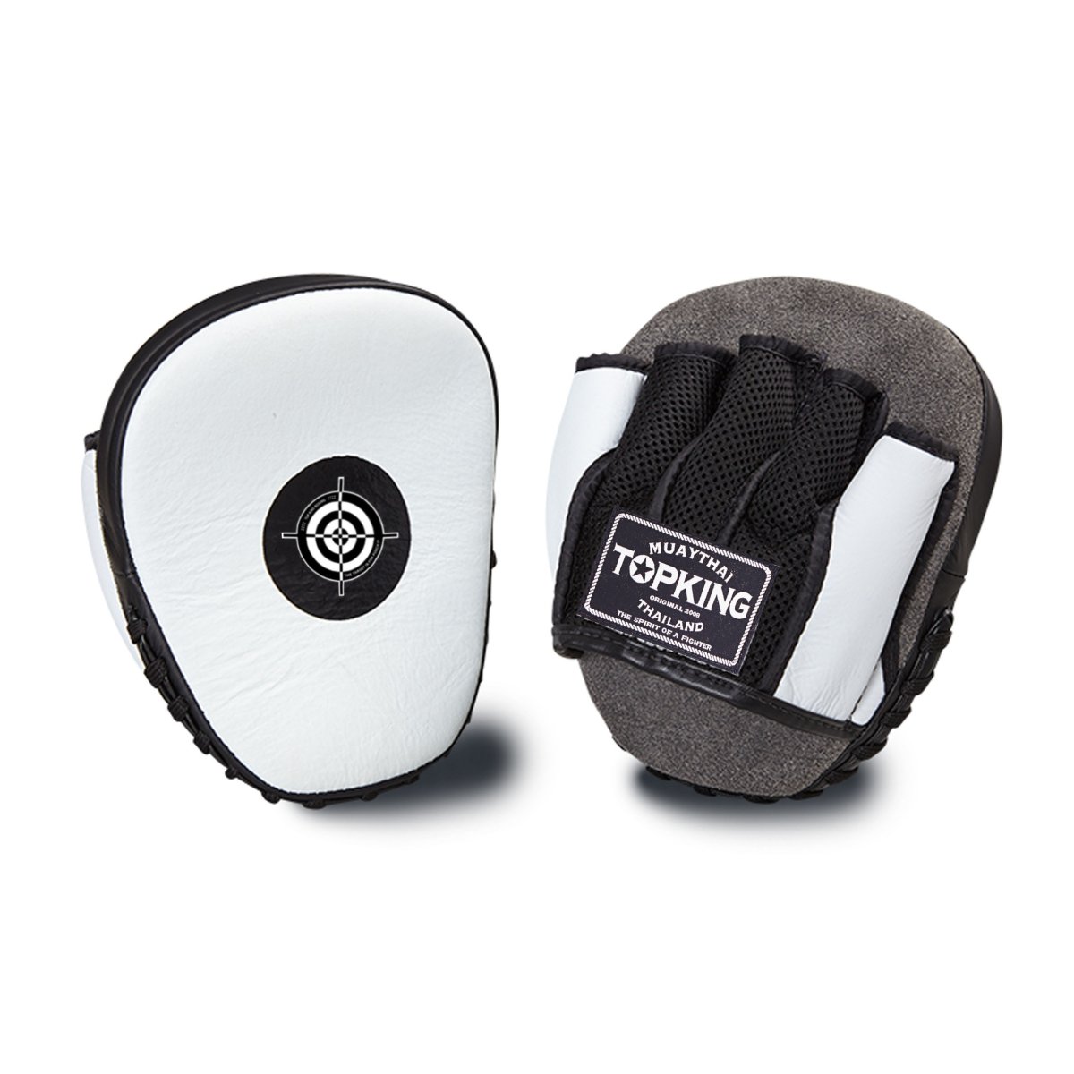 TOPKING FOCUS MITTS WHITE BLACK "LIGHT WEIGHT"